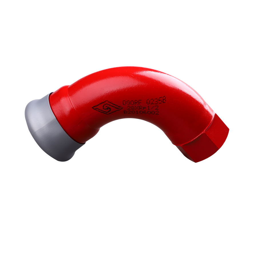 D90F Bend 90°with female thread-Carbon steel compression fittings ...